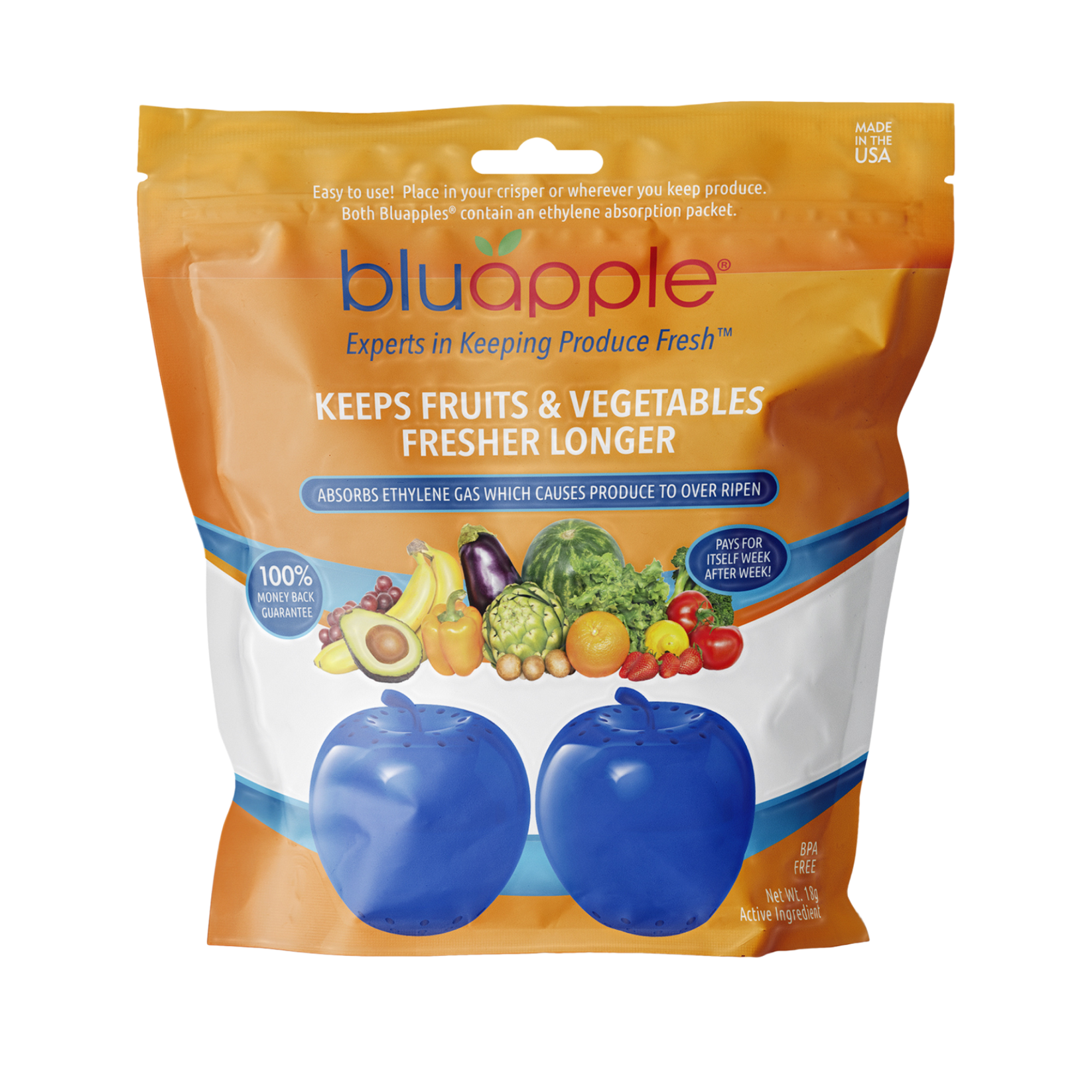 Classic 2-Pack Produce Saver – Bluapple